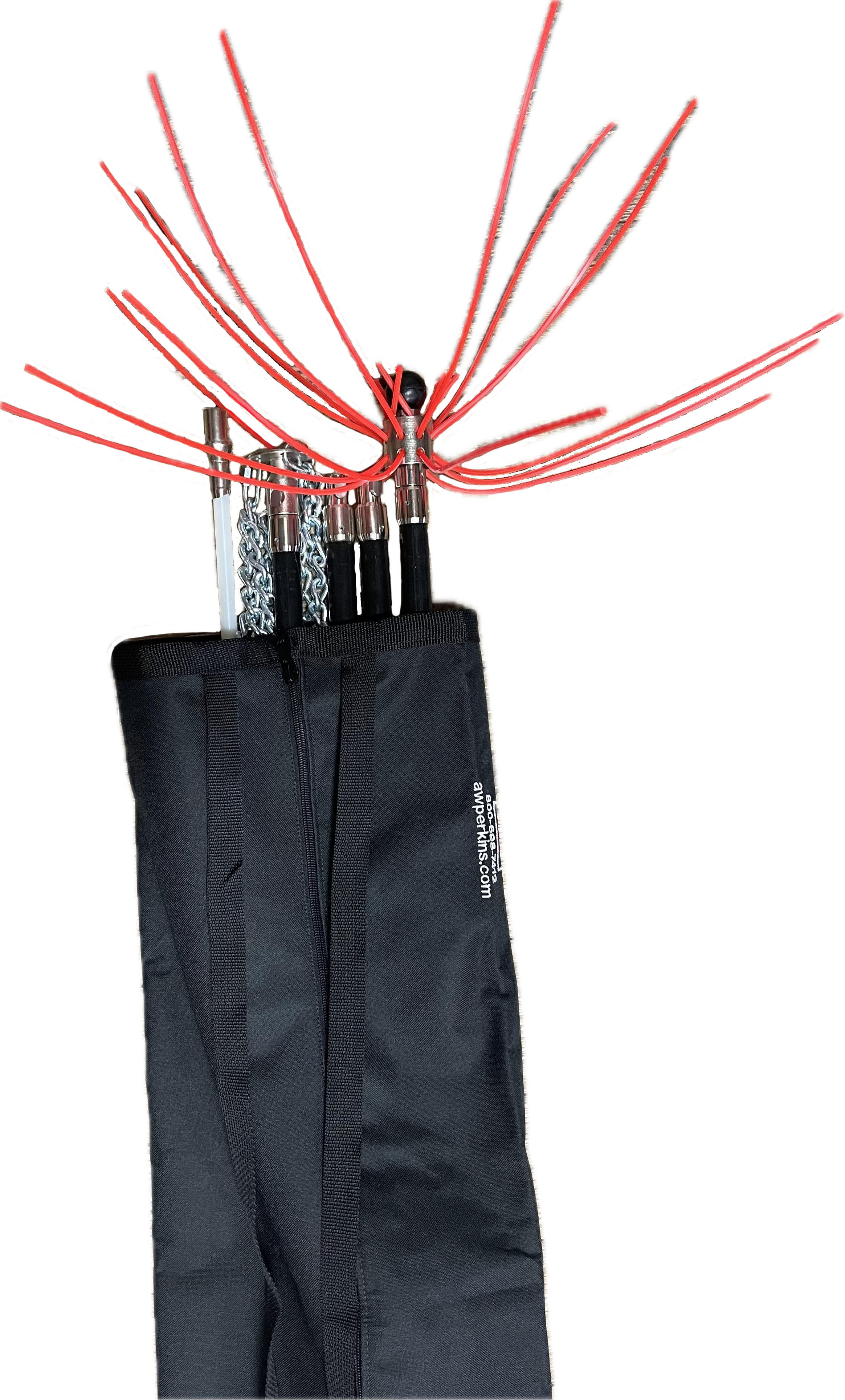7615 Zip Up end Rod Caddy 5' Rod Carry Bag, ballistic nylon, carry ...
